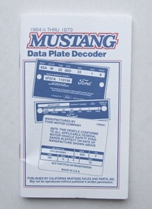 MUSTANG DATA PLATE DECODER | Mustang Auto Parts Australia