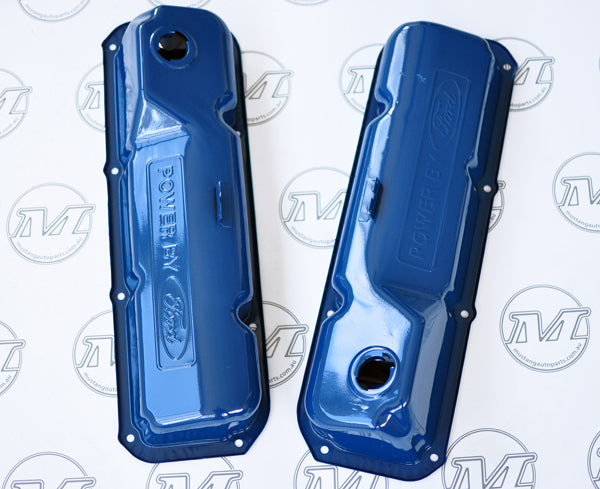 VALVE COVERS CLEVELAND BLUE (Suit painting) | Mustang Auto Parts Australia