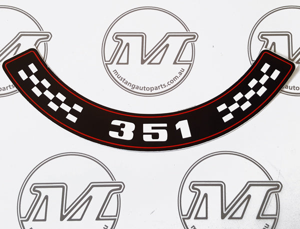 AIR CLEANER DECAL 351 XA-XB STYLE | Mustang Auto Parts Australia